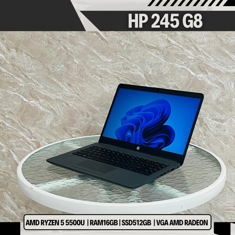 Jual LAPTOP HP 245 G8 AMD RYZEN 5-5500U RAM16GB SSD512GB WIN11 OFFICE ...