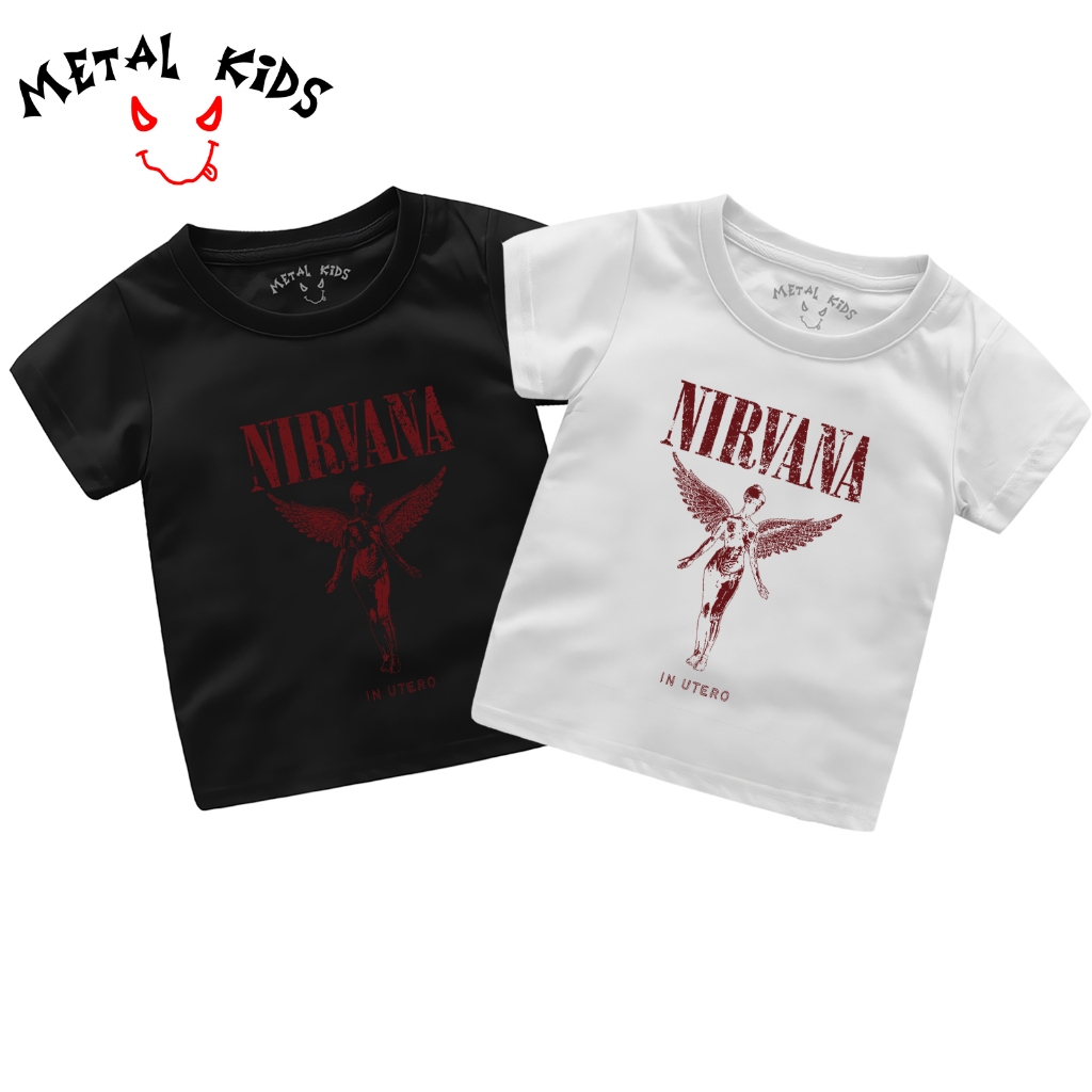 Jual KAOS ANAK METAL NIRVANA LOGO ANGEL IN UTERO DISTRO MUSIK ANAK ...