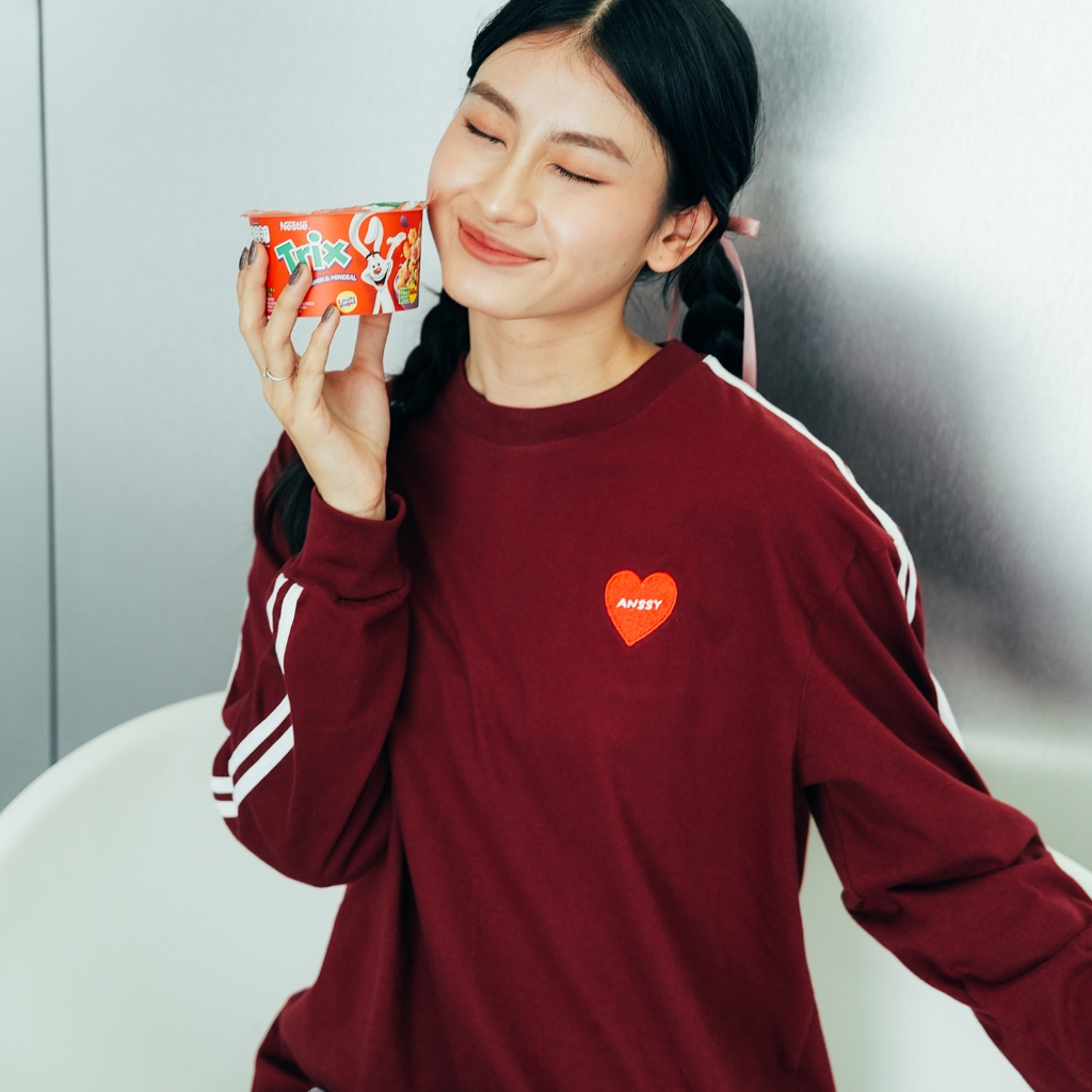 Jual ANSSY - Rukka Long Sleeve Tshirt Burgundy - Kaos Lengan Panjang ...