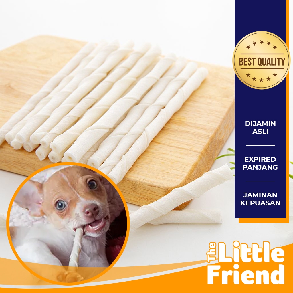 Jual Snack Tulang Gigitan Anjing Twist Bone Stick Rasa Natural dan Milk ...