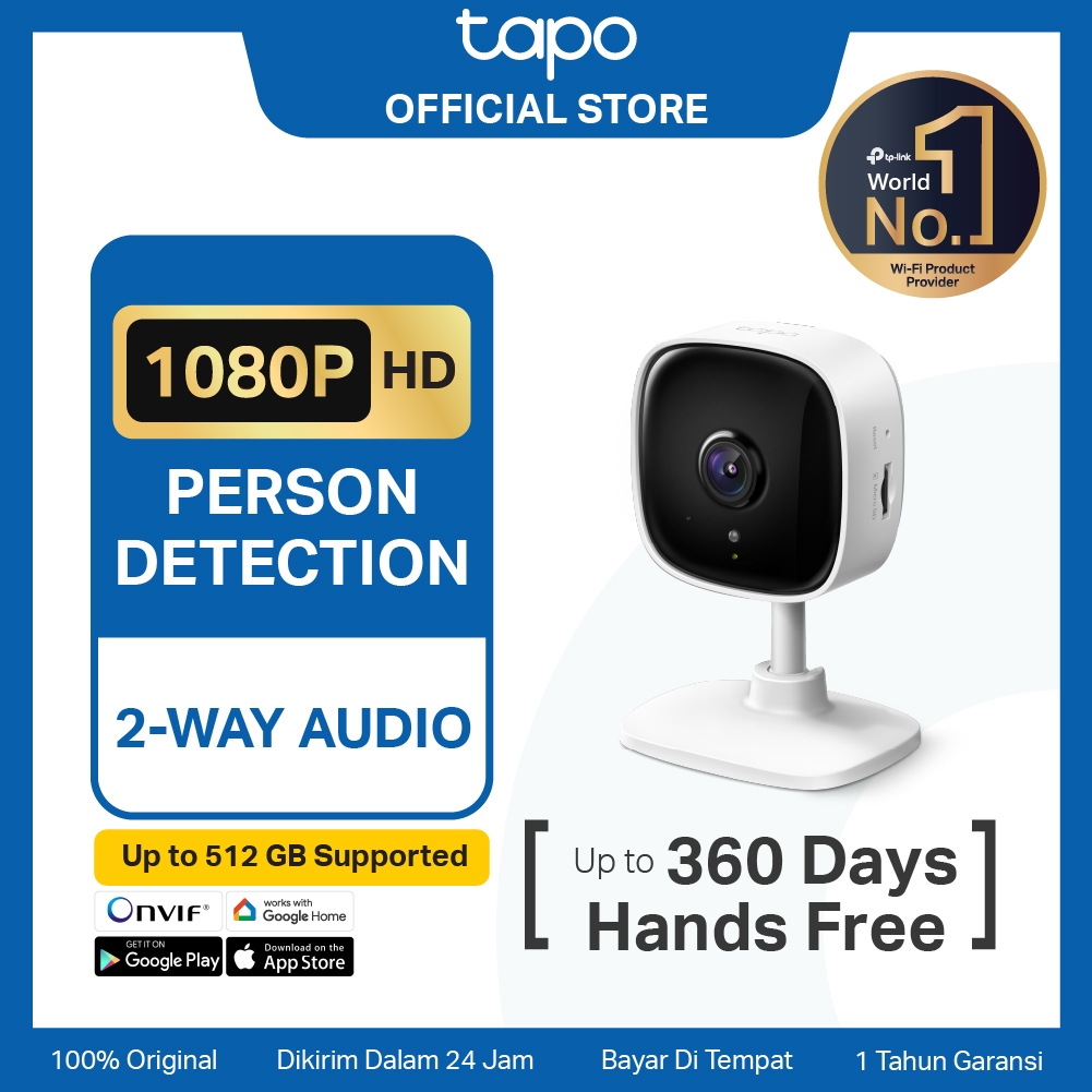 Jual TAPO TC60 Smart IP Camera CCTV 2MP Full HD Indoor WiFi Wireless 2 ...