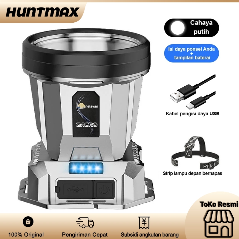 Jual HUNTMAX Senter Kepala LED/Senter Kepala Super Terang/Lampu Senter ...