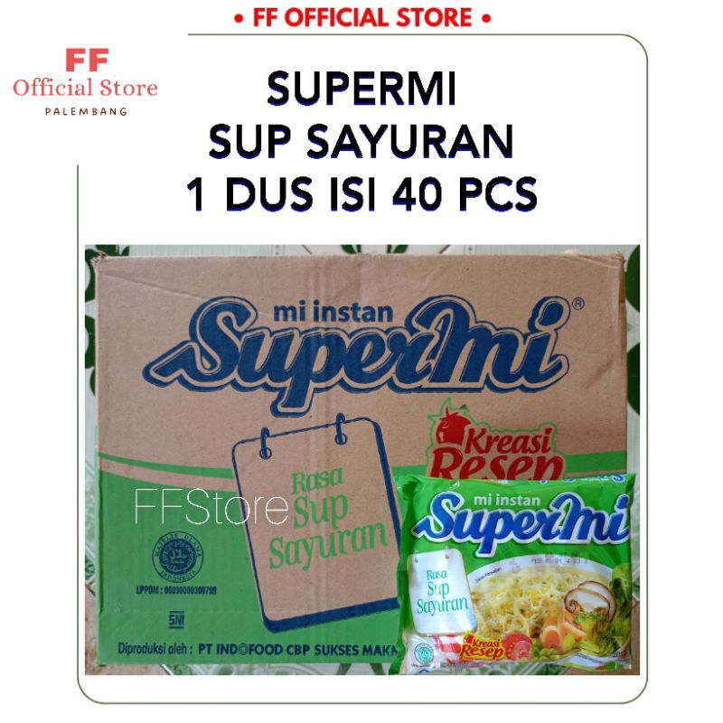 Jual INSTANT) SUPERMI Mie Instant Sup Sayuran 1 Dus isi 40 Bks | Shopee ...