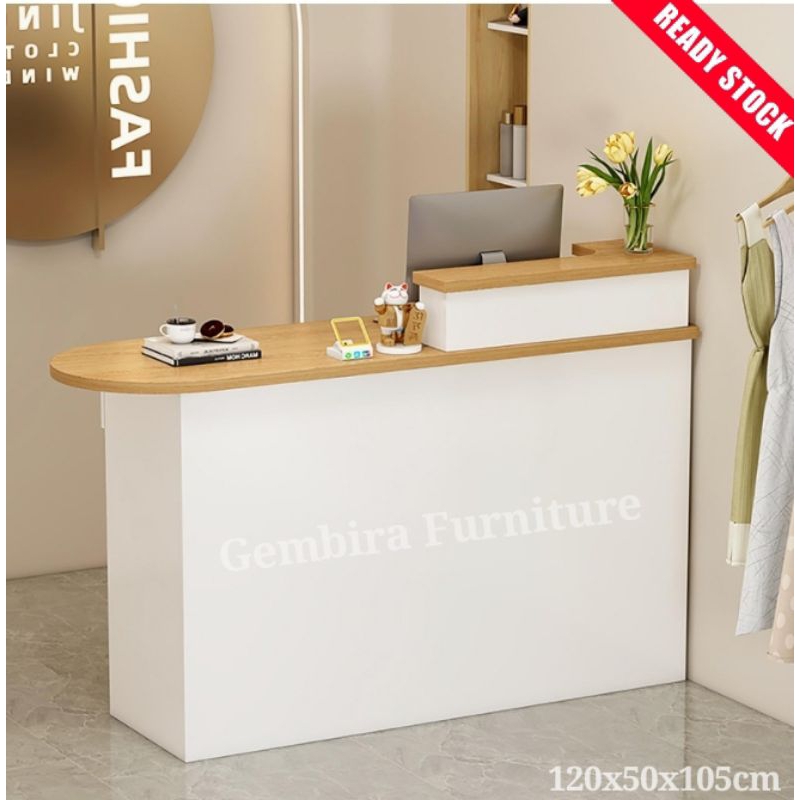 Jual meja etalase pastry bakery toko kue strore receptionis resepsionis ...