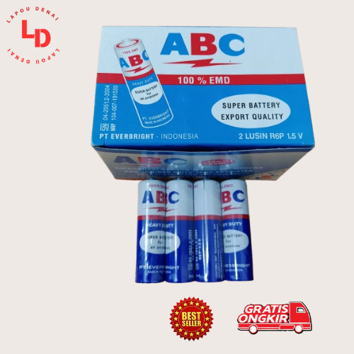 Jual ORIGINAL BATERAI ABC AA DRY CELL R6P 1.5 V Biru (4 pcs) | Shopee ...