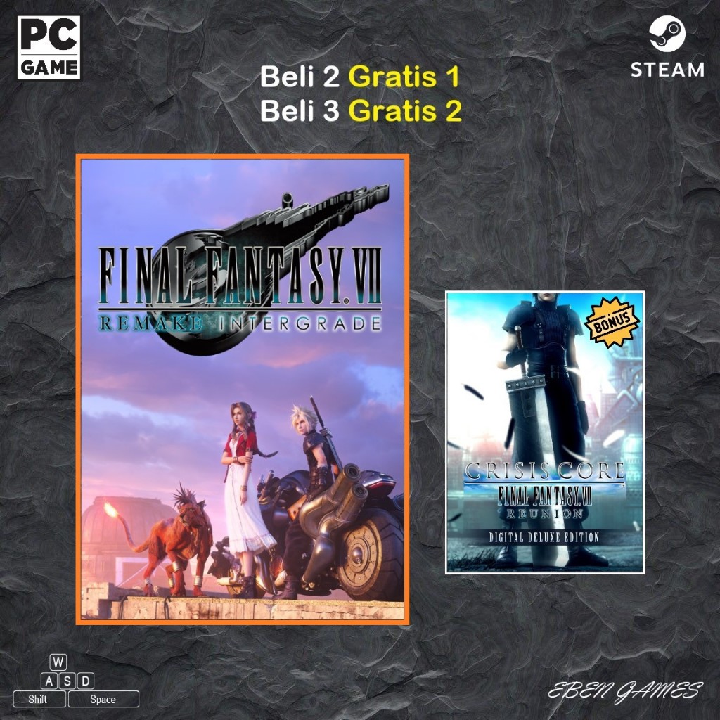 Jual Final Fantasy VII Remake Integrade / FF7 Remake + Crisis Core ...