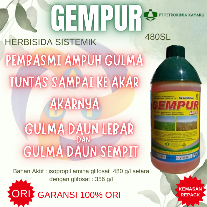 Jual GEMPUR 100 ML OBAT RACUN PEMBASMI RUMPUT LIAR KEMASAN REPACK ...