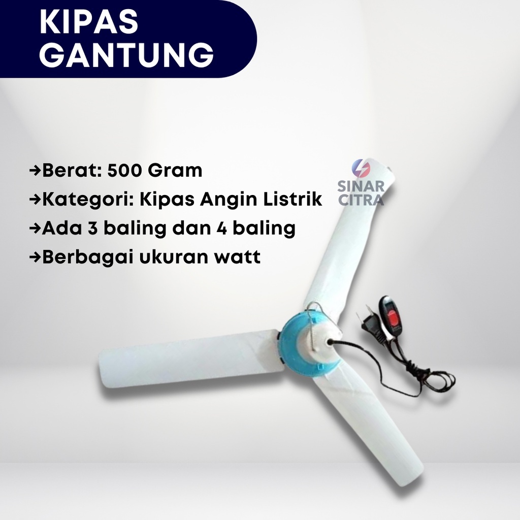Jual Kipas Angin Gantung Niga 3 Baling | Shopee Indonesia