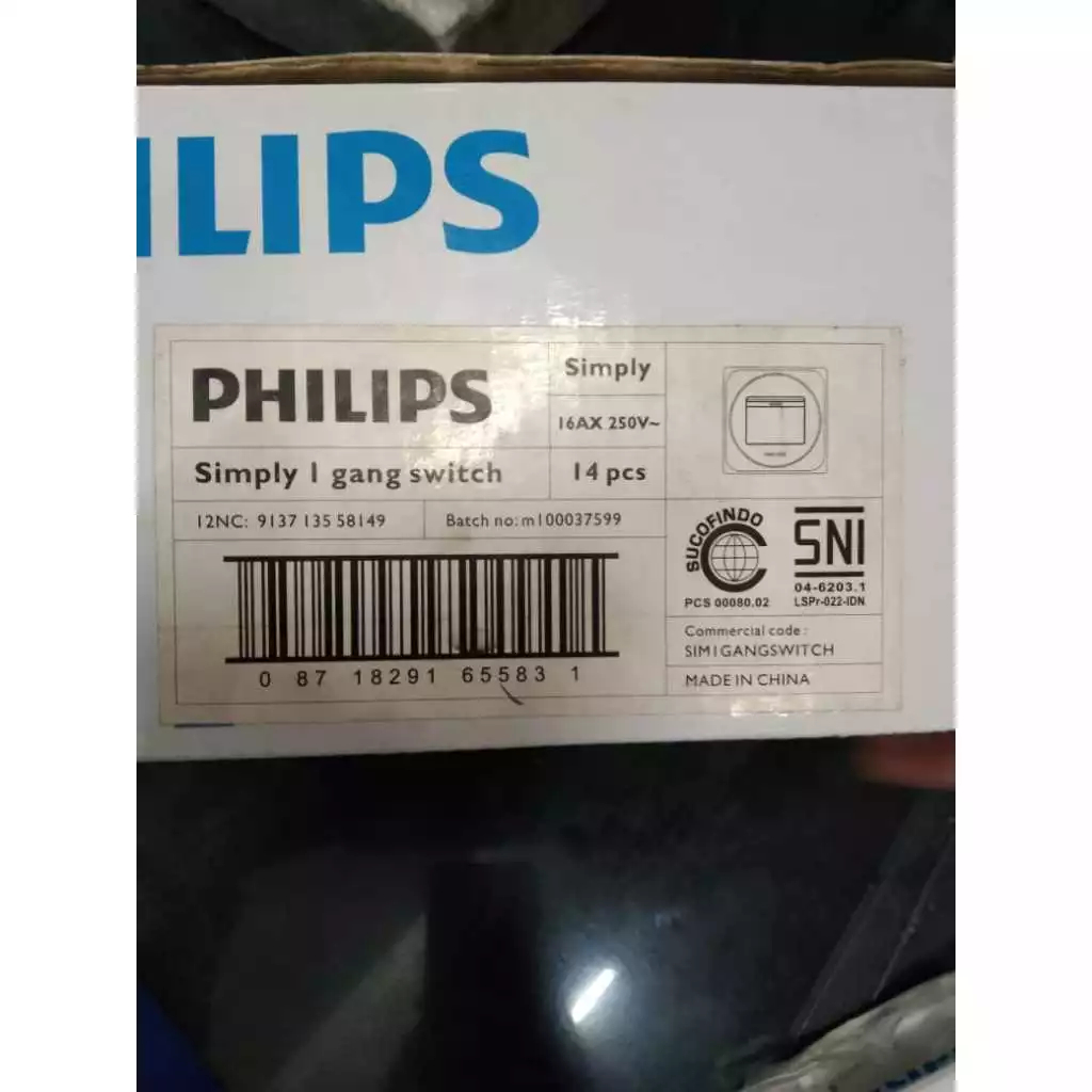 Jual Saklar Philips Simply 1 Gang Switch | Shopee Indonesia