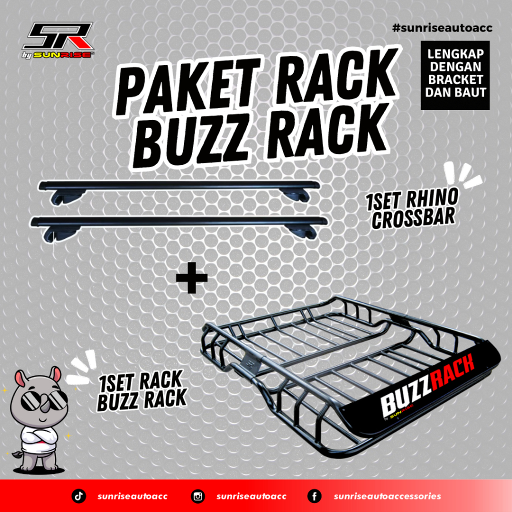 Jual PAKET BUNDLING RACK BUZZ RACK+KAKI Paket Rak Mobil Universal Rak Mobil+Kaki Lengkap Paket ...