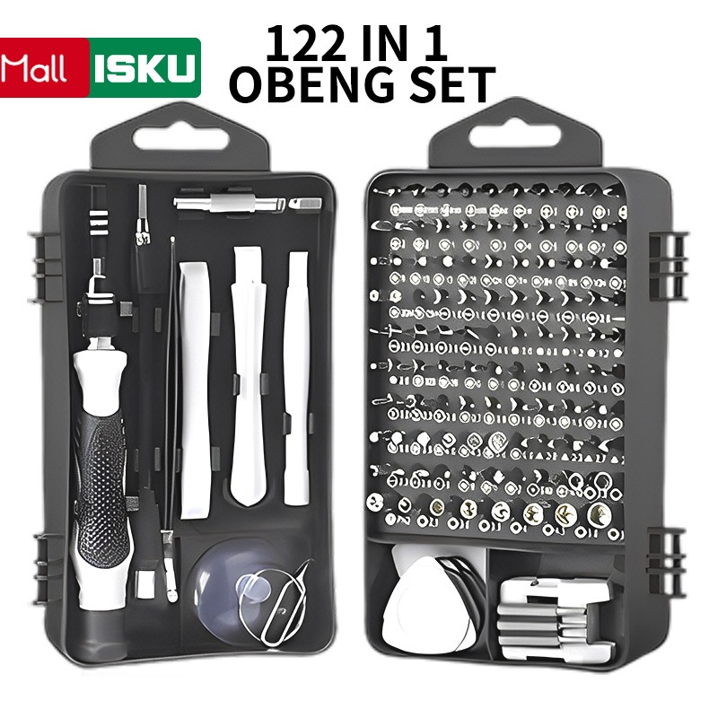 Jual ISKU Set Alat Obeng 122 in 1 Kepala Sekrup Yang Dapat Disesuaikan Multi-fungsi Dan Praktis ...