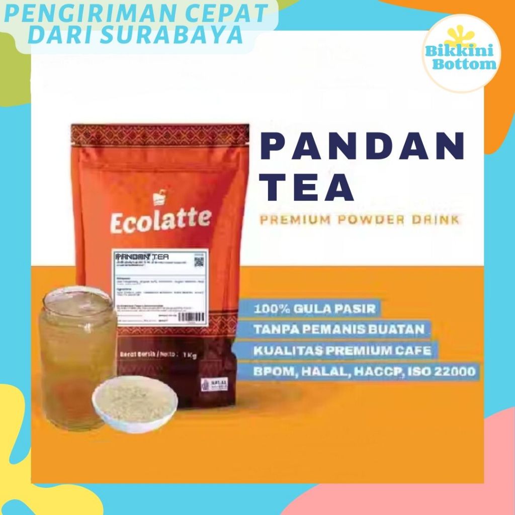 Jual Bubuk Minuman PANDAN TEA Ecolatte Premium 1kg Bubuk Minuman Rasa ...