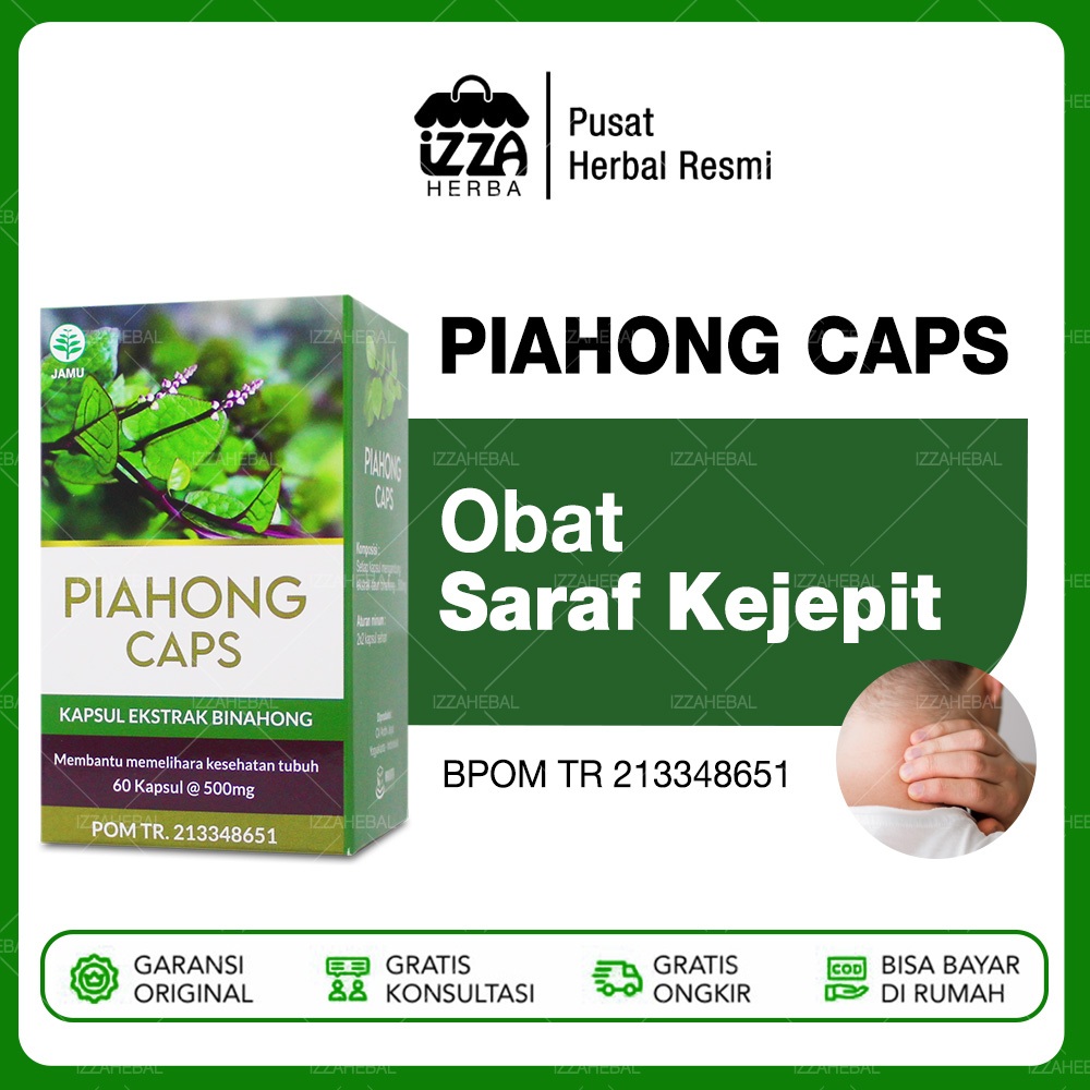 Jual OBAT SARAF KEJEPIT PIAHONG CAPS Kapsul Daun Binahong Asli Binahong ...