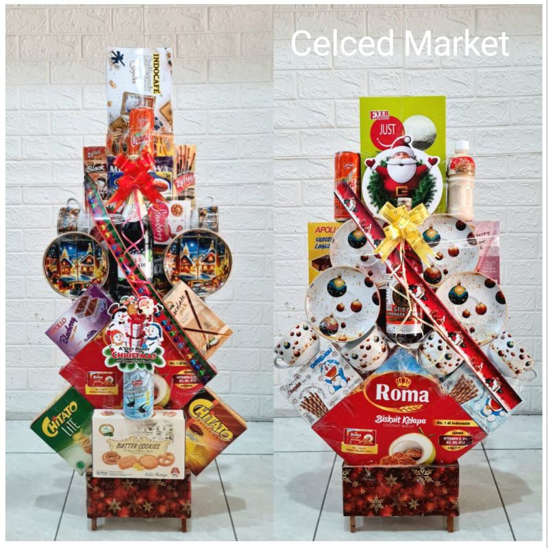 Jual PARCEL NATAL SNACKS BISKUIT SIRUP TEA SET PREMIUM | PARSEL SNACKS ...