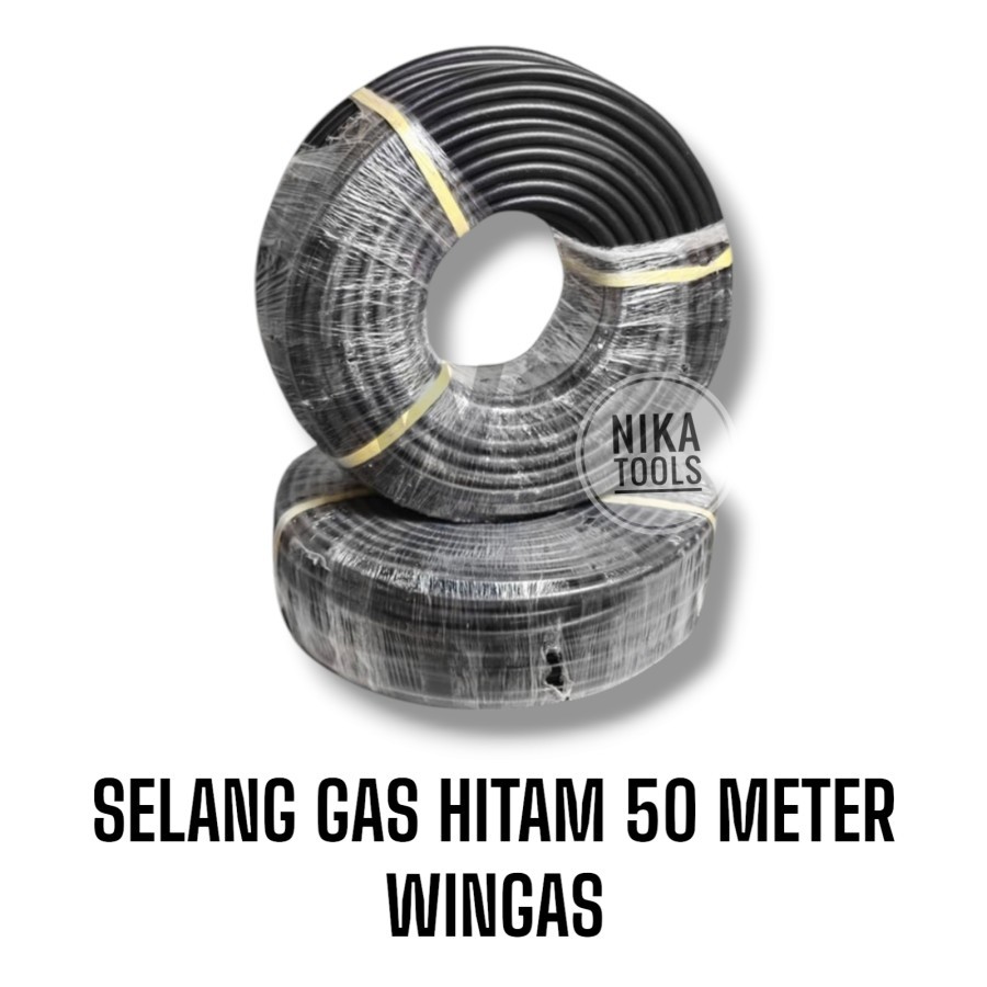 Jual Selang Gas Utuh 50 Meter M LPG Kompor Hitam Wingas | Shopee Indonesia