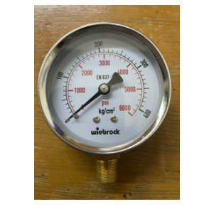 Jual bisa cod Wiebrock pressure gauge manometer 6000 psi 400 kg bar ...