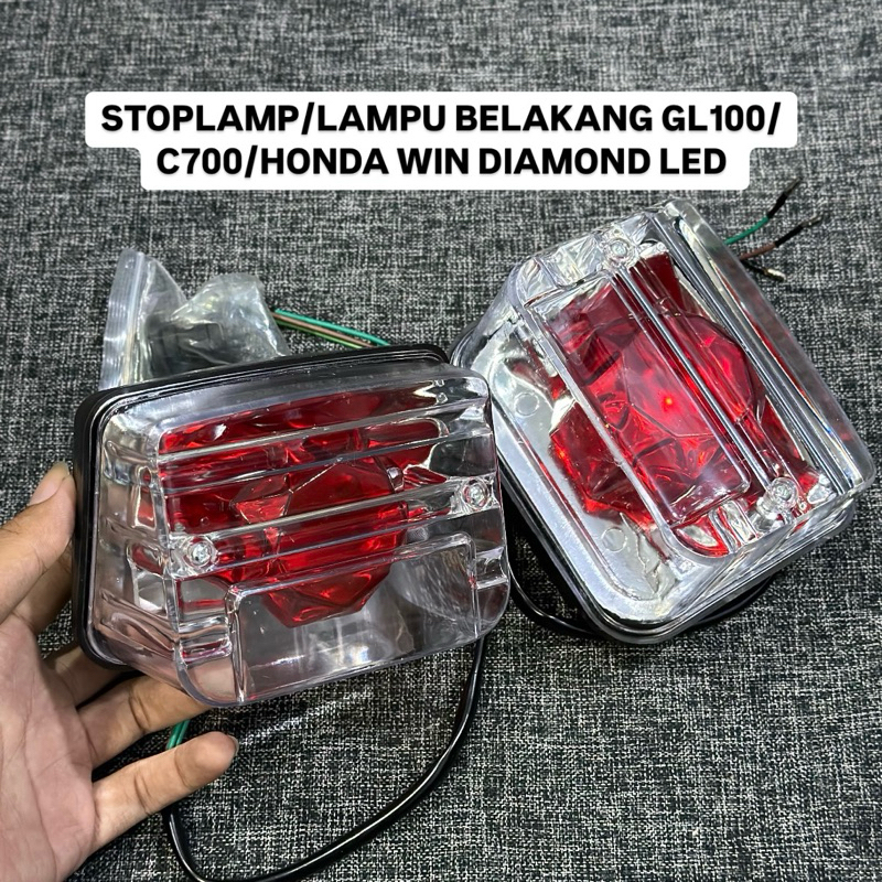 Jual STOPLAMP GL100 DIAMOND LED STOPAN GL100 SMOKE STOPAN GL LAMPU ...