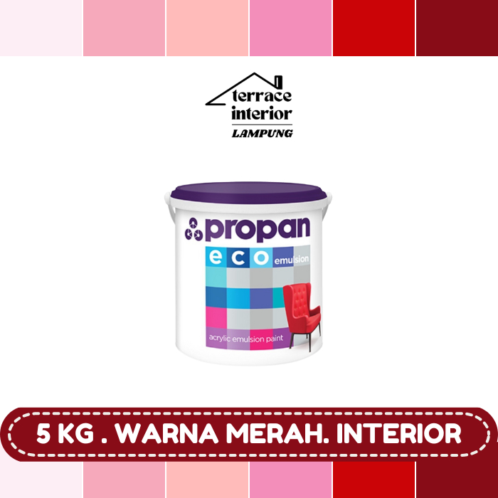Jual Cat Tembok Interior Propan Eco Emulsion Warna Merah 25 Kg | Shopee ...