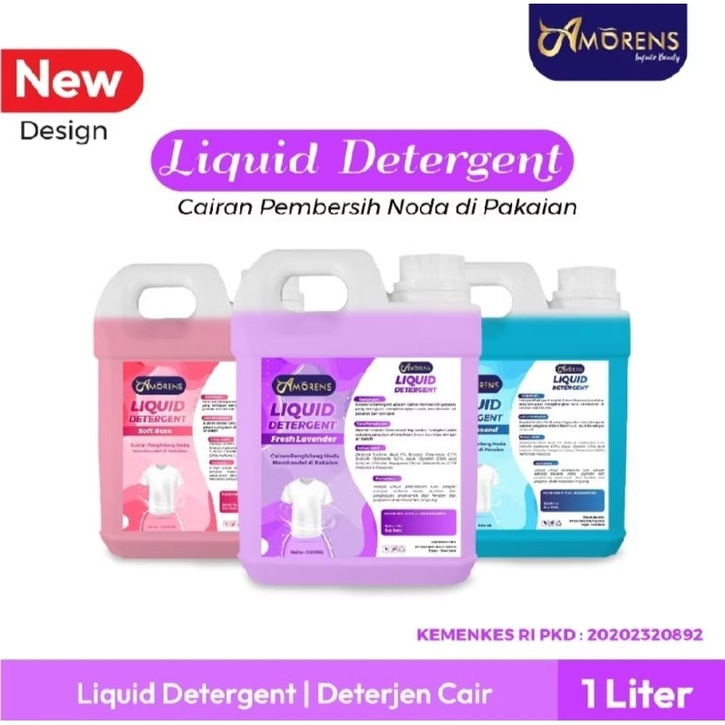 Jual Amorens Liquid Detergent Cairan Pembersih Noda Di Pakaiian 1 Liter | Shopee Indonesia