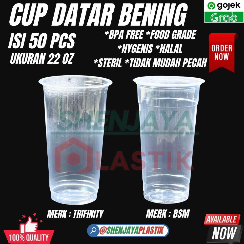 Jual CUP DATAR,CUP OVAL CUP ES,CUP BOBA ISI 1000PCS/BALL | Shopee Indonesia