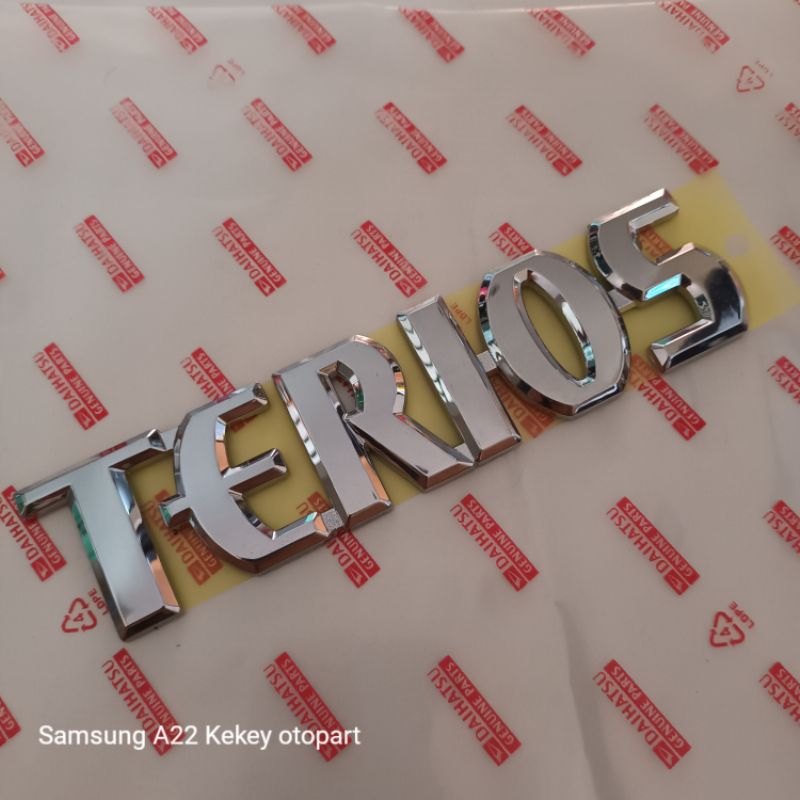 Jual emblem logo tulisan TERIOS tx ts original chromee | Shopee Indonesia