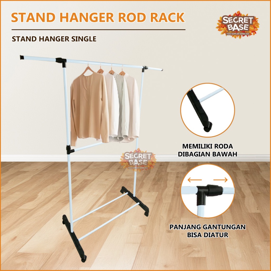 Jual STAND HANGER ROD RACK - Roda / Rak Gantungan Baju / Rak Serbaguna ...