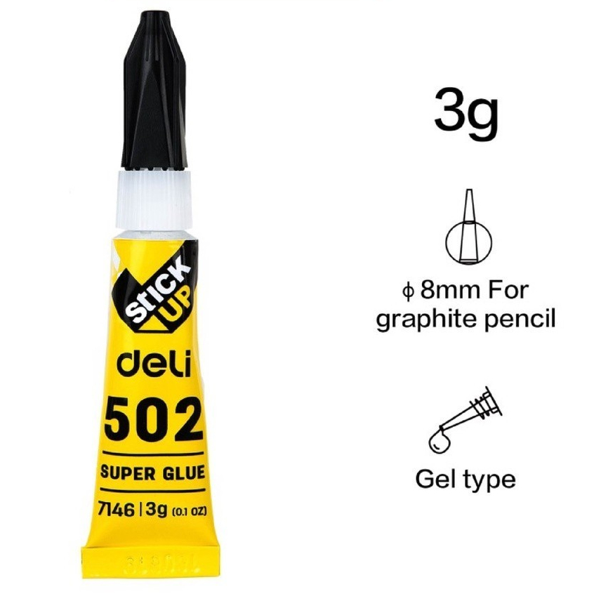 Jual DELI - E7146 Lem Super Glue / Super Glue Instant Dry 3g | Shopee Indonesia