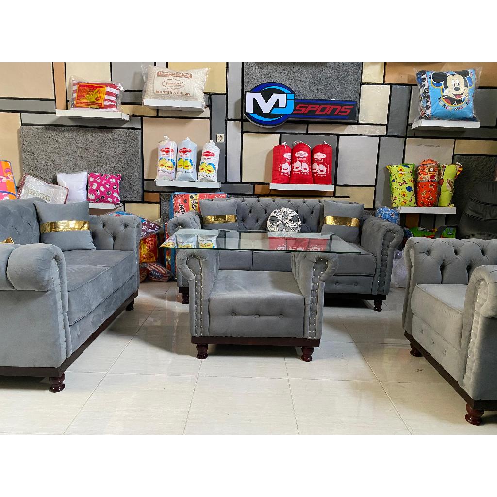 Jual Mj Spons Sofa Ruang Tamu Modern Full Kancing | Shopee Indonesia