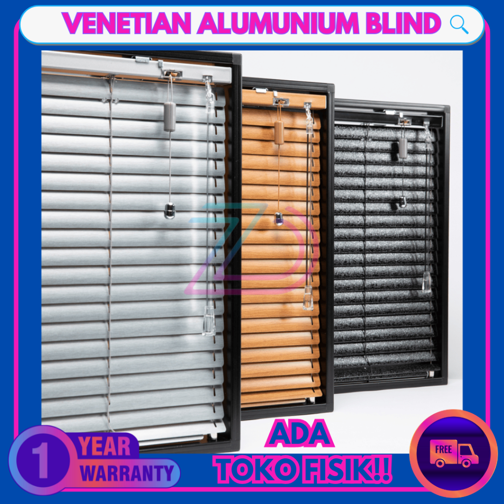 Jual Venetian Blind / Horizontal Blind / Alumunium Blinds Tirai Lipat ...
