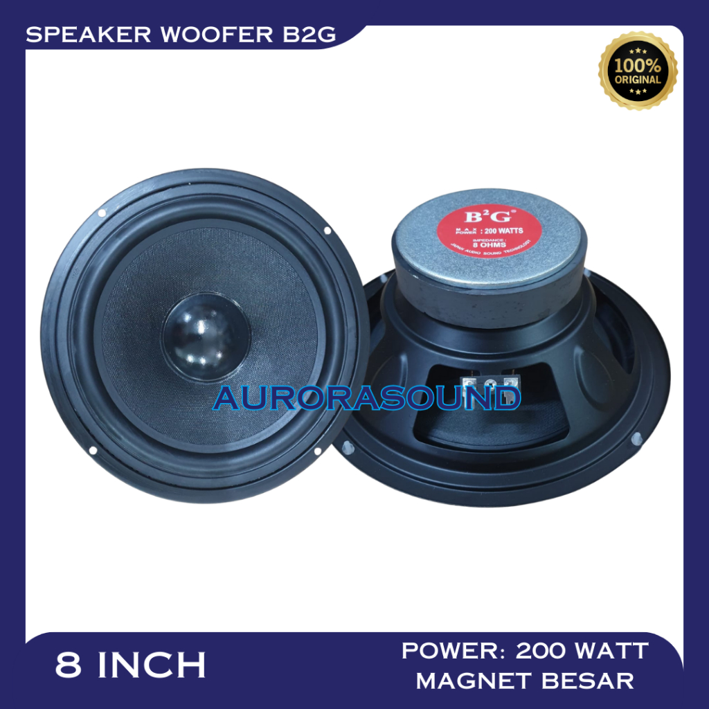 Jual SPEAKER B2G 8 INCH WOOFER 8 IN MAGNET BESAR MB ORIGINAL | Shopee Indonesia