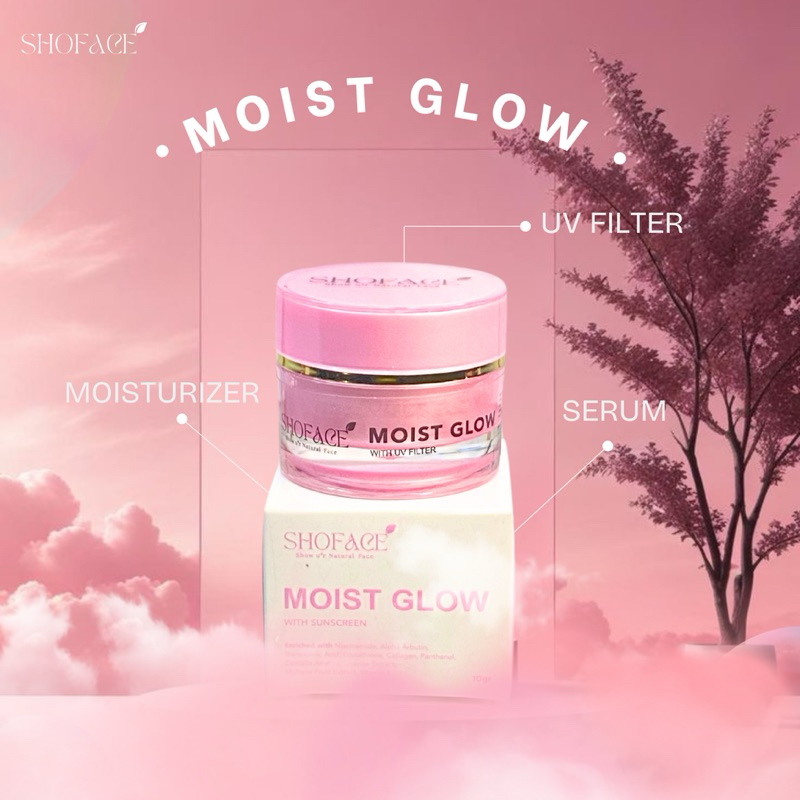Jual SHOFACE - MOIST GLOW WITH UV FILTER | Shopee Indonesia