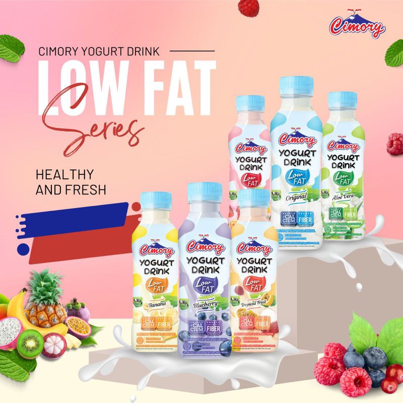 Jual Cimory Yoghurt Drink Cimory Low Fat Series 250ml | Shopee Indonesia