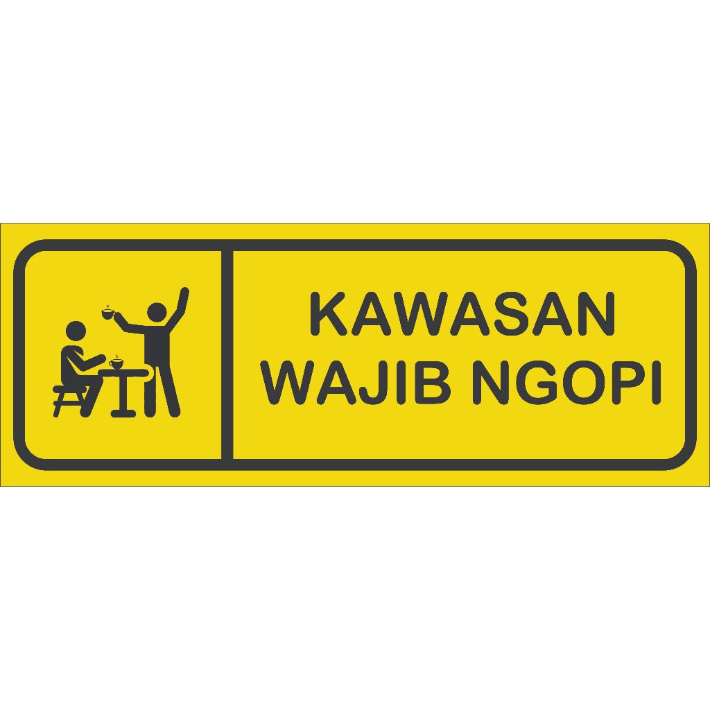 Jual stiker / akrilik kawasan wajib ngopi | Shopee Indonesia