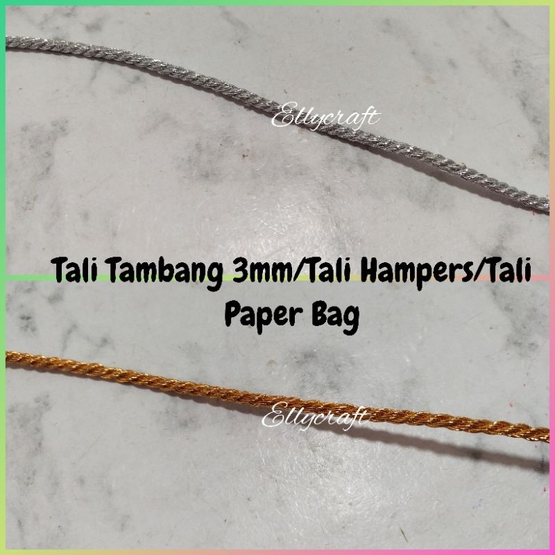 Jual 1Meter Tali Tambang 3mm/Tali Hampers/Tali Paper Bag | Shopee Indonesia