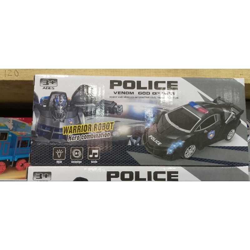 Jual Mobil Robot Polisi Warrior Robot Hitam venom Bisa Berubah Jadi ...