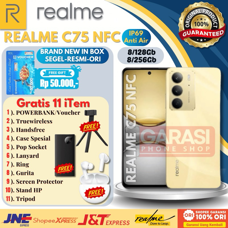 Jual NEW ARRIVAL REALME C75 NFC ANTI AIR [ 8/256GB ] [ 8/128GB ...
