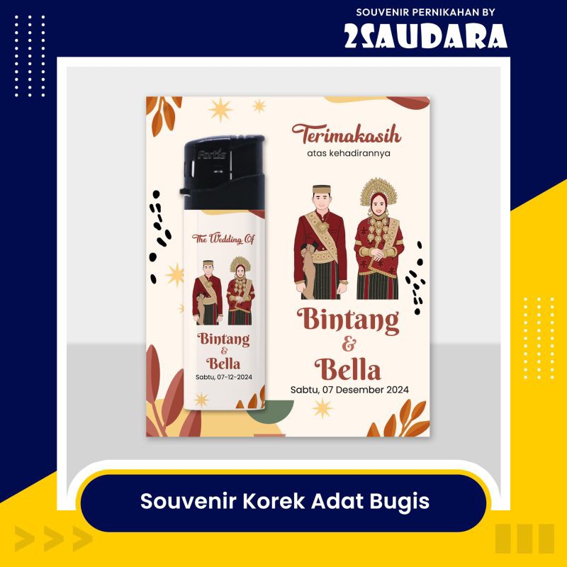 Jual Souvenir Korek Api Custom Tema Adat Bugis [ Minim Order 50 Pcs ...