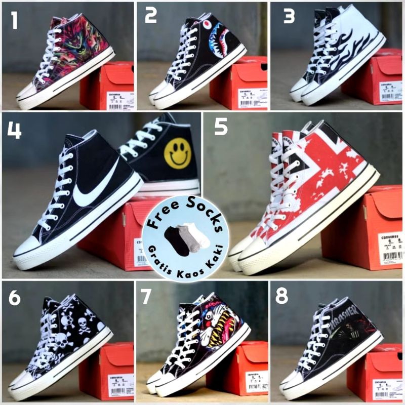 Jual SEPATU Sneaker ALLSTAR MOTIF | Shopee Indonesia