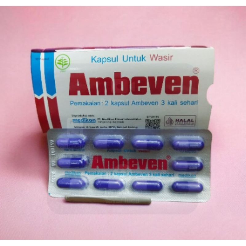 Jual AMBEVEN HERBAL ATASI WASIR ( 1 strip 10 kapsul ) | Shopee Indonesia