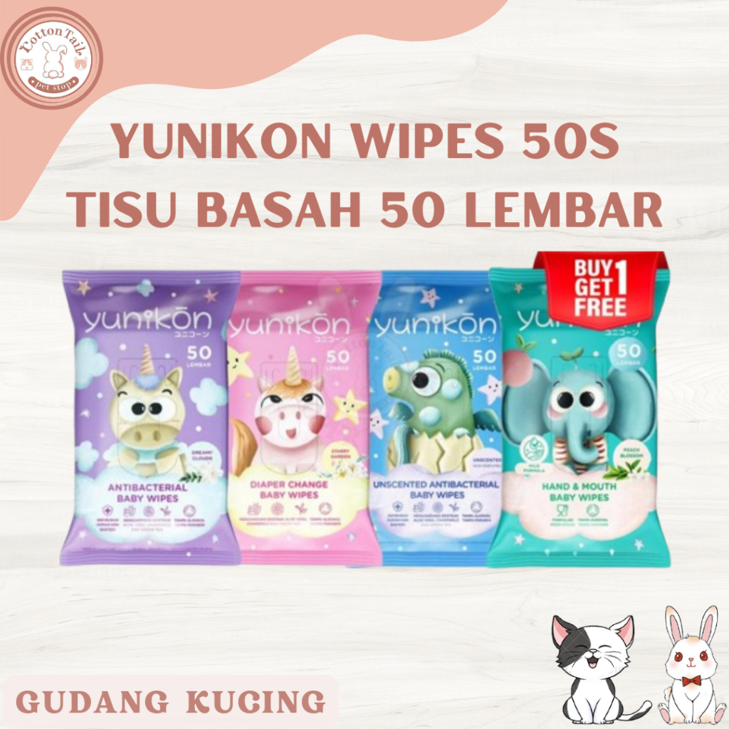 Jual YUNIKON BABY WIPES TISSUE BASAH BAYI 50s ISI 50 LEMBAR | Shopee ...