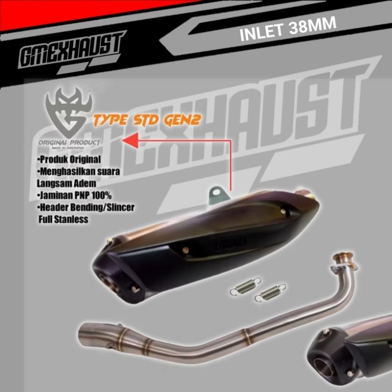 Jual Knalpot Standar Racing Inlet 38mm Nmax new Nmax Old Nmax Neo Aerox ...