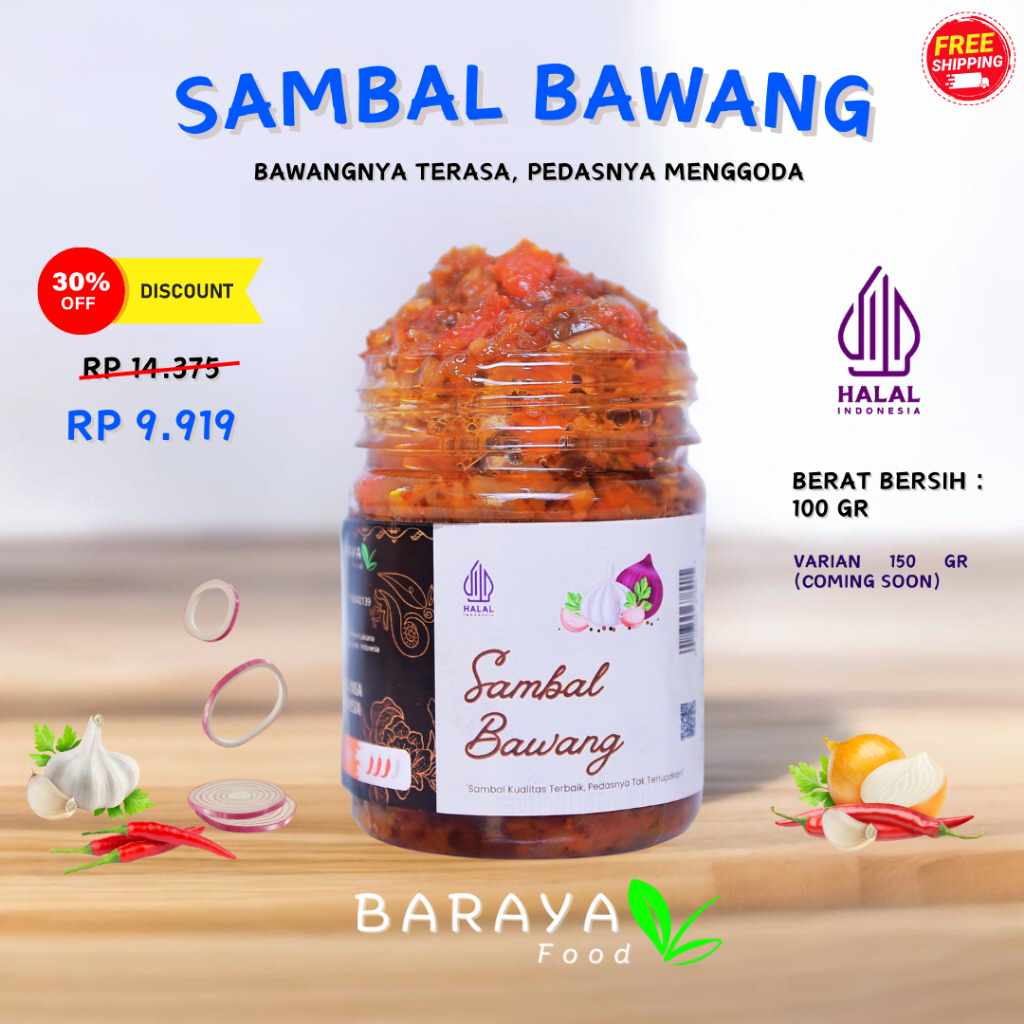Jual SAMBAL BAWANG TOMAT - Baraya Food | Shopee Indonesia