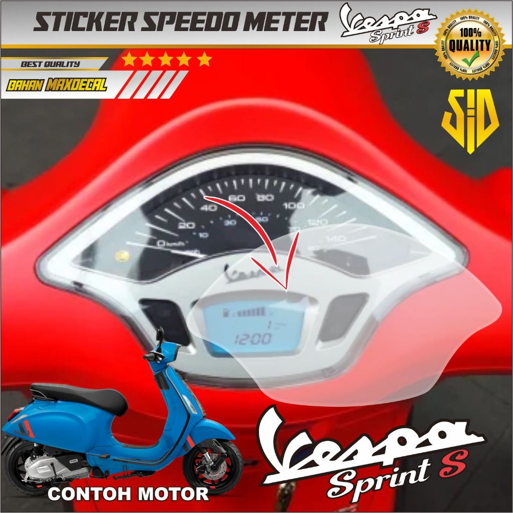 Jual STIKER ANTI GORES SPEEDO METER VESPA SPRINT / STICKER SPEEDO METER ...