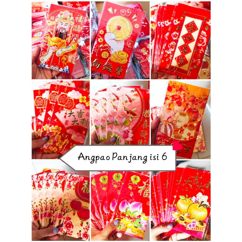Jual Angpao Imlek Panjang Tahun Kuda 2026 Model Panjang Tulisan Timbul ...