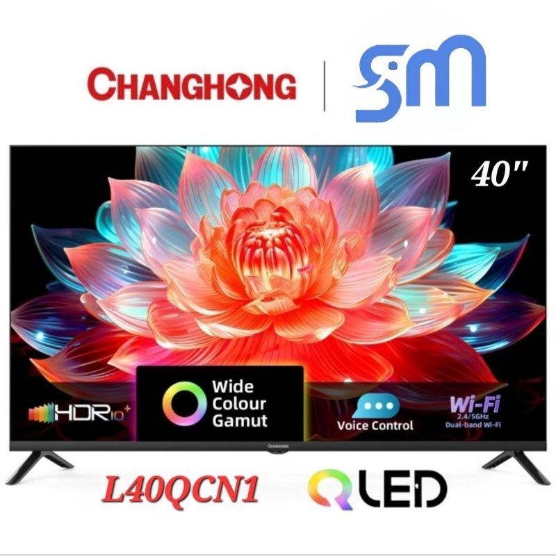 Jual LED TV Changhong 40 inch L40QCN1 QLED Google Android Smart TV Chang Hong | Shopee Indonesia