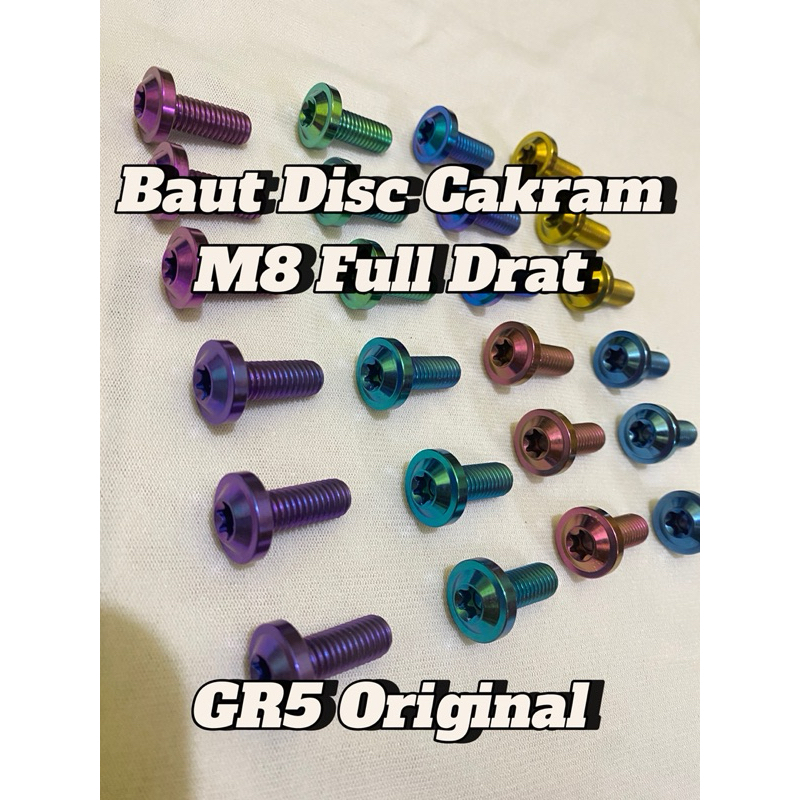 Jual Baut disc Cakram piringan Titanium M6 M8 Vario led new Beat Scoopy Nmax PCX Jupiter Vega ...