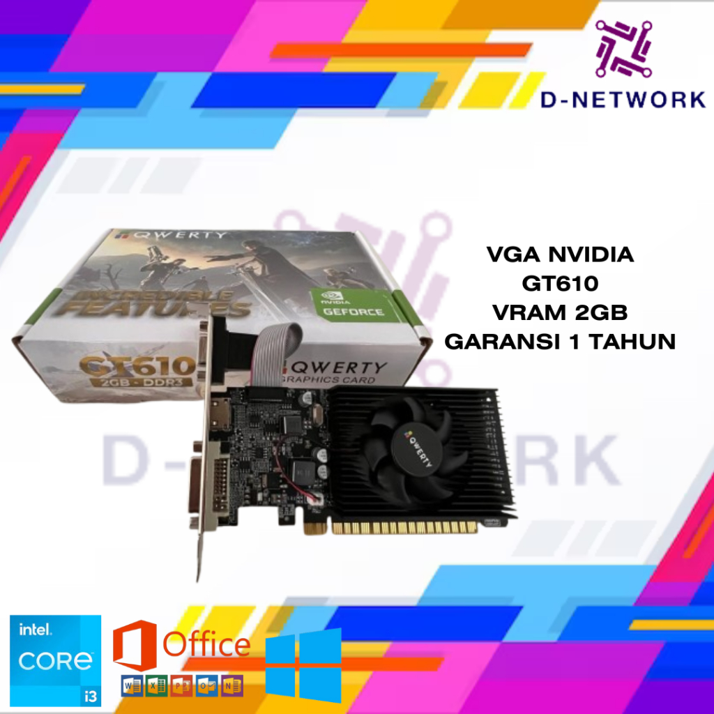 Jual VGA Card Nvidia GeForce GT610 2Gb/1Gb ddr3 64bit - VENOMRX 1GB | Shopee Indonesia