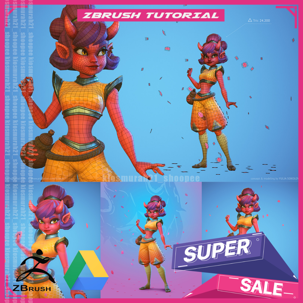 Jual Zbrush - Stylized Characters In 3D Zbrush Pro Tutorial | Shopee ...