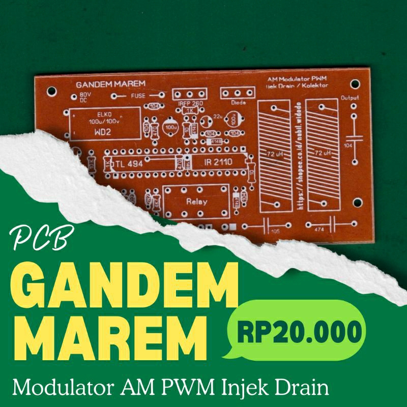 Jual PCB AM Modulator PWM GANDEM MAREM Drain Modulator, Pengganti Trafo ...
