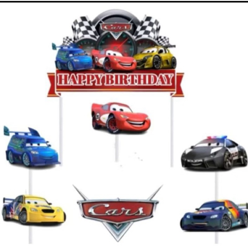 Jual Toper Karakter Cars Cake Topper Murah Hiasan Kue Ulang Tahun Full ...